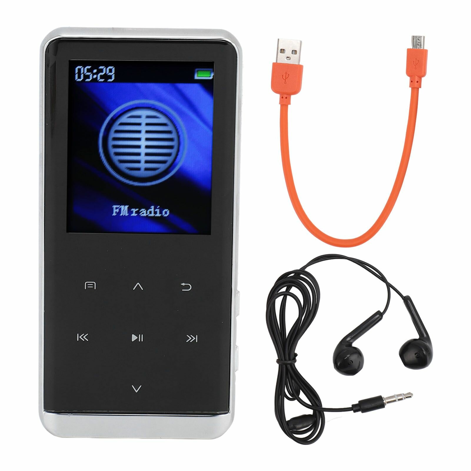MP3-плеер Bluetooth 5.2 с FM-радио диктофоном и наушниками 8 ГБ