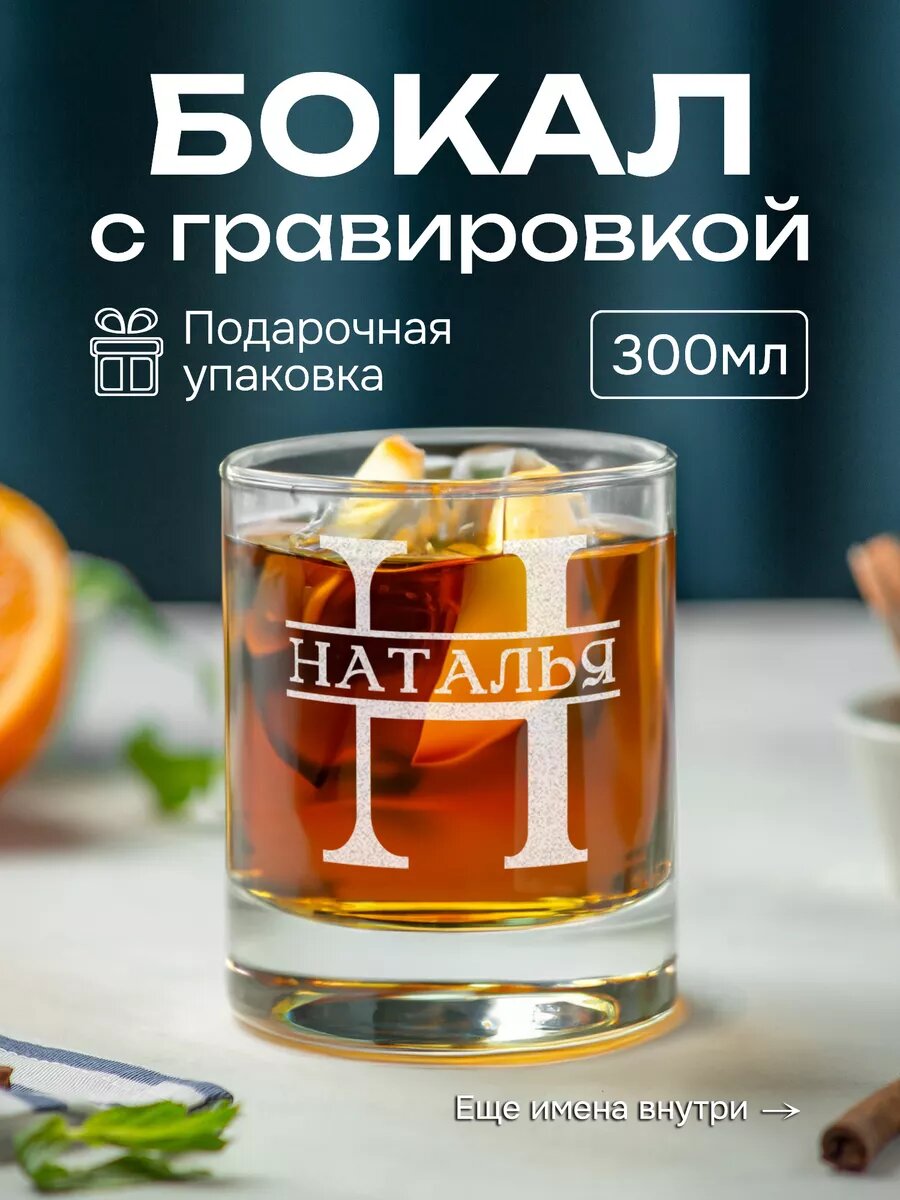 Бокал с надписью в подарок