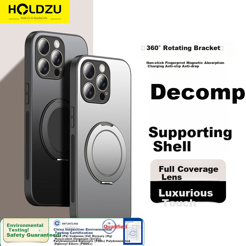 HOLDZU 360° Поворотный магнитный противоударный чехол для iPhone 12 Pro с матовым покрытием Цвет：Поворот на 360° с