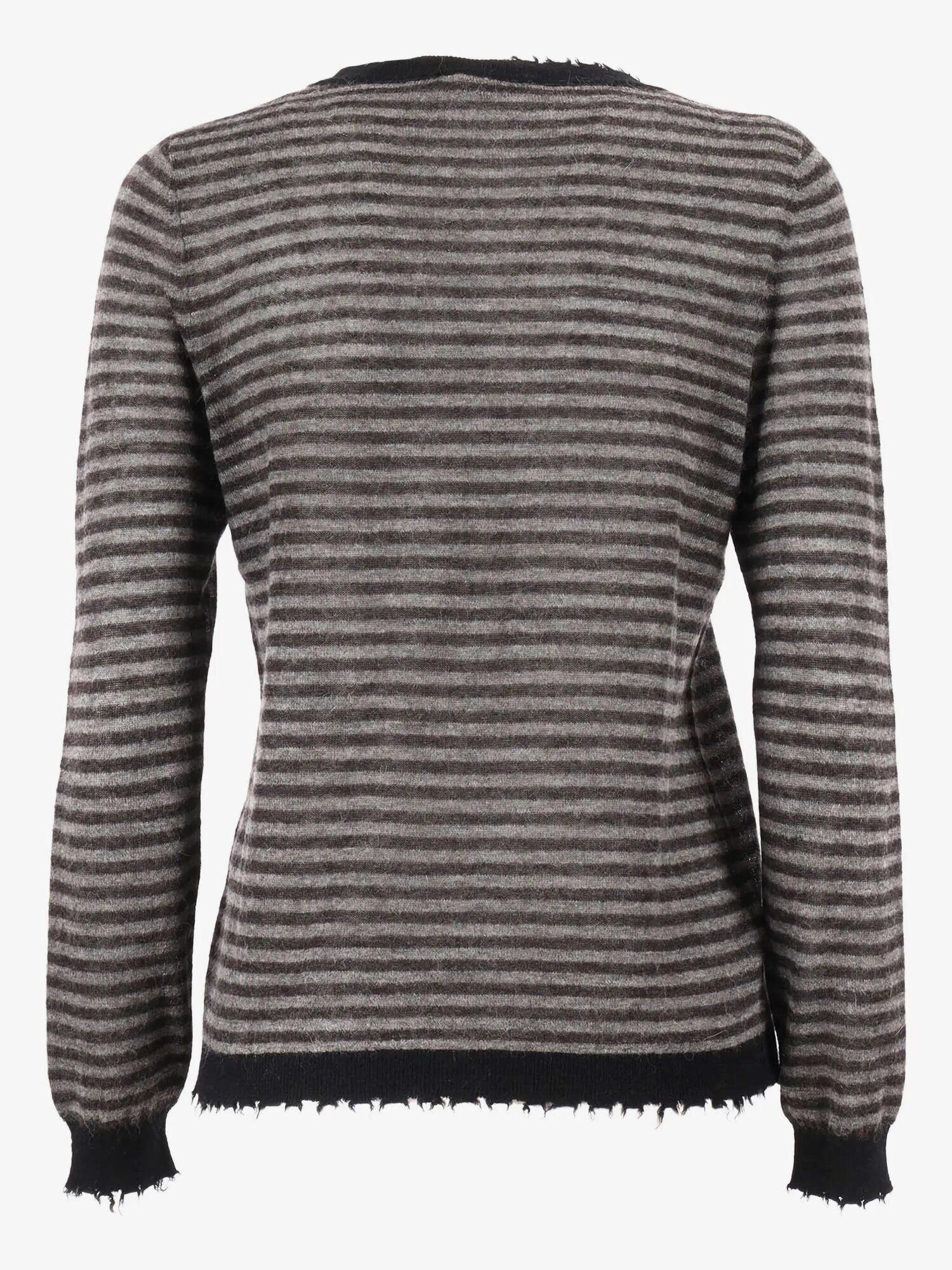 Свитер Kangra Cashmere Striped frayed-edge sweater, размер 46 — фото 1