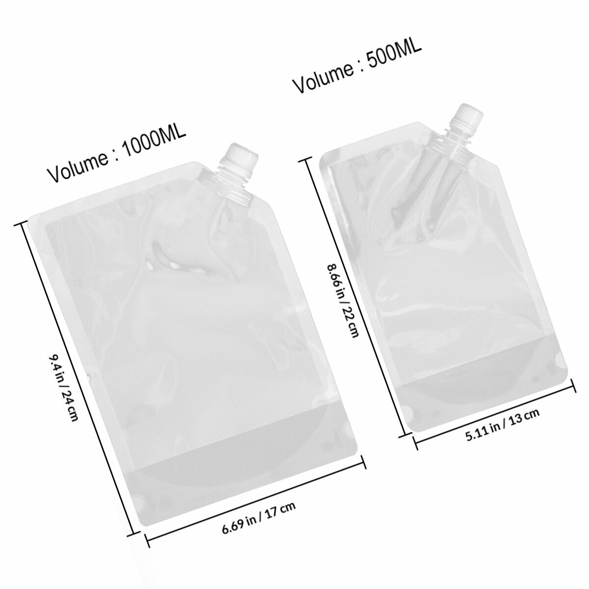 7 Шт ПOUCH С кранем Для Жидкого Мыла Напитков И Еды 24.00X17.00X2.50CM