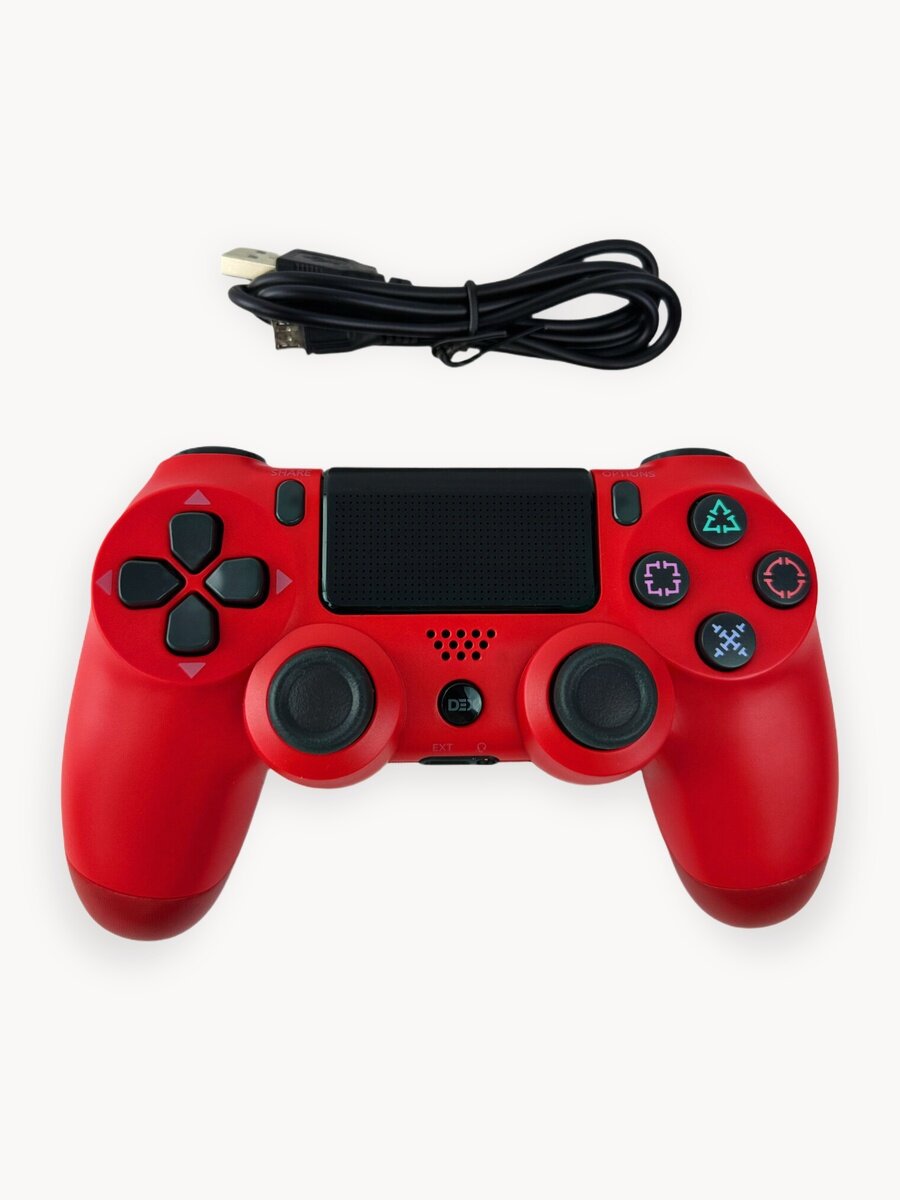 Геймпад для PlayStation 4, беспроводной контроллер джойстик DualShock 4 PS4 V2 для смартфона/ПК, Bluetooth, красный