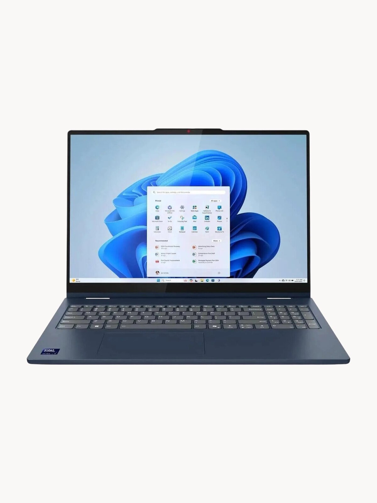Ноутбук Lenovo IdeaPad 5 2-in-1 16 83KU000QUS (Ryzen 7, 16 ГБ, 512 ГБ, сенсорный, Win 11 + MS Office) Синий