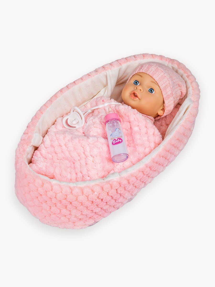 Кукла Пупс 30см, можно купать, пьет/писает, набор игровой с волшебной бутылочкой, 8 предметов, подарочная упаковка