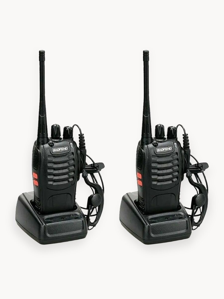 Мощные Рации 2 штуки с наушниками, Дальность 8км для Охоты и Рыбалки, Туризма, Автомобильная, для Стройки, Страйк бол