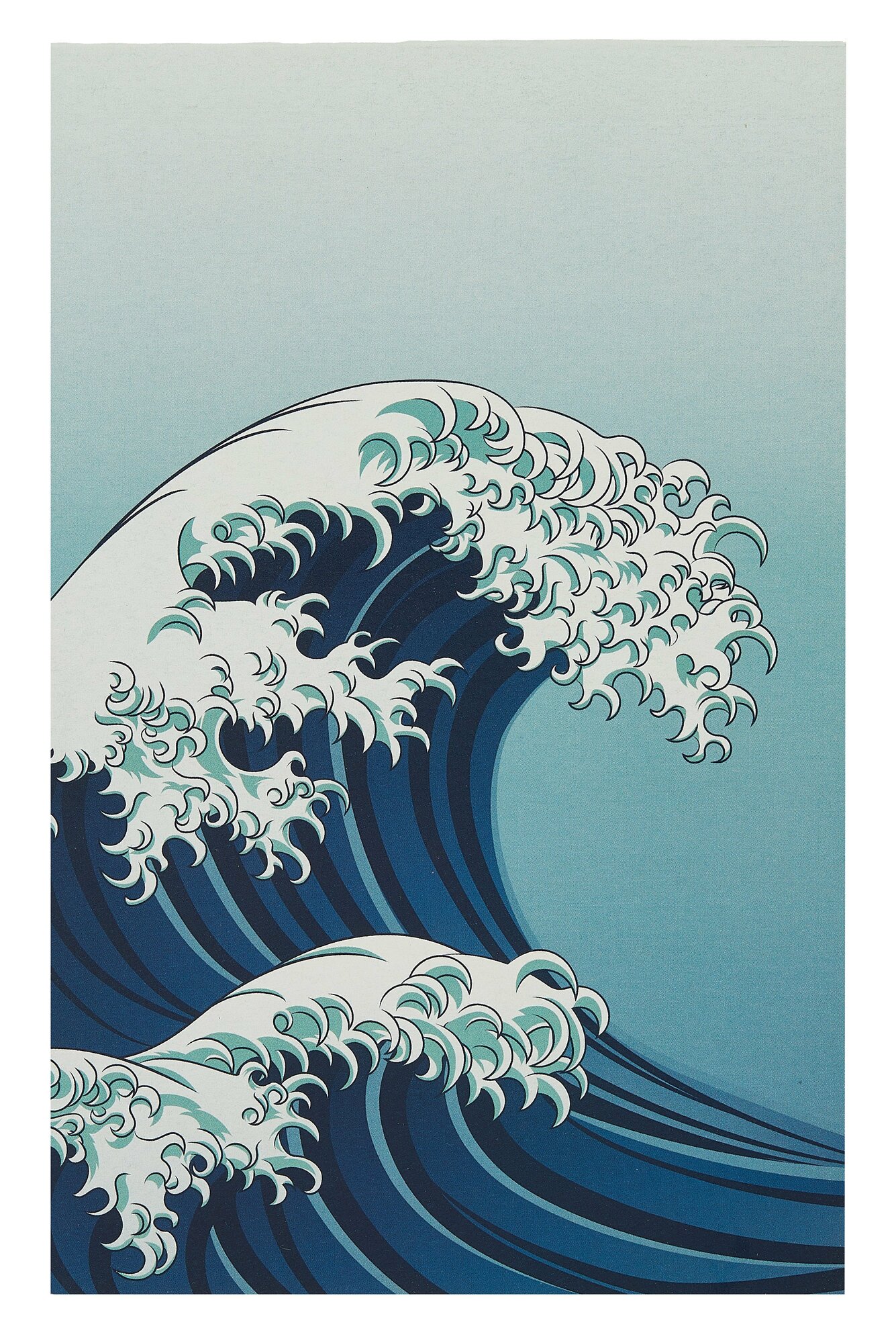 Блокнот А4 40л кл. "Волна" склейка, мел. картон, офсет