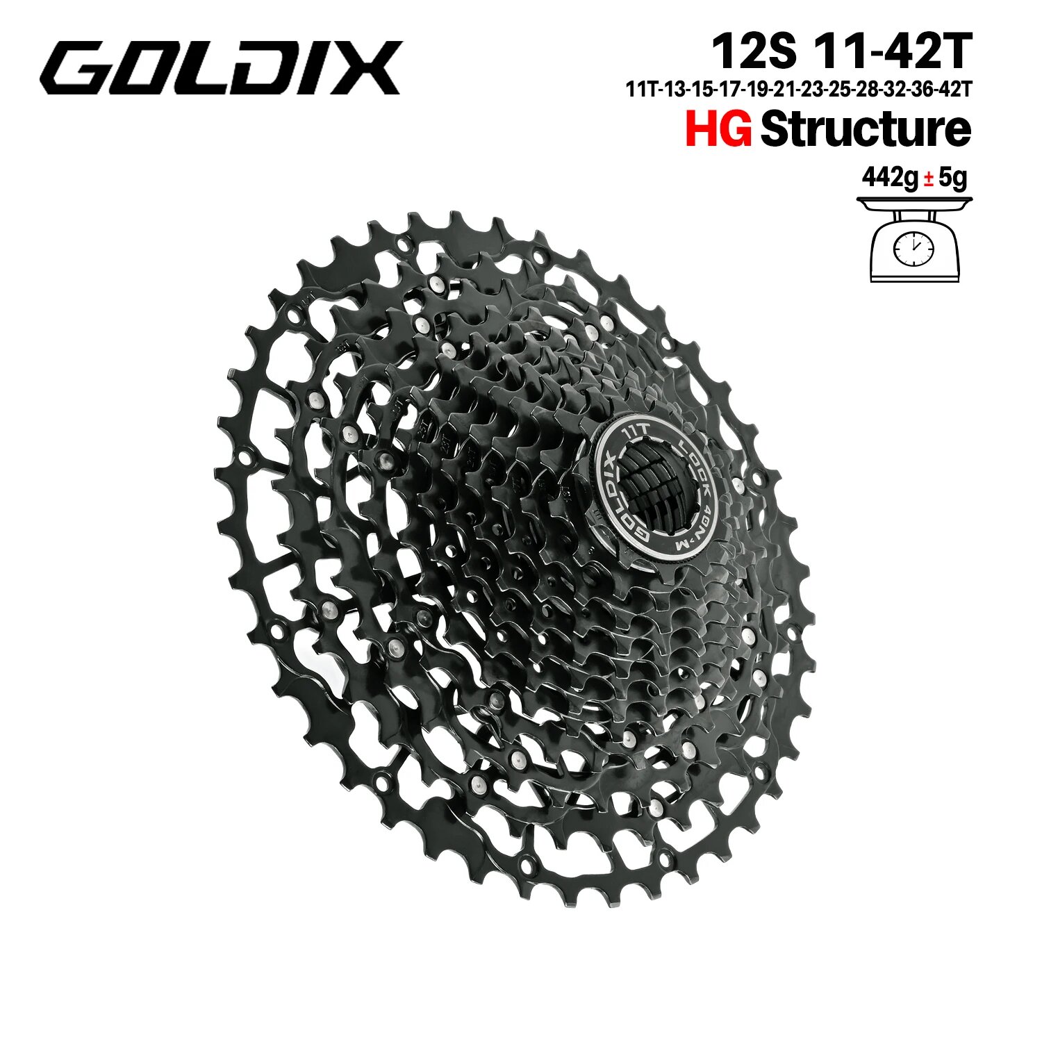 GOLDIX Ультралегкая кассета для горного велосипеда 9/10/11/12/13 скоростей 12 Speed 11T-42T