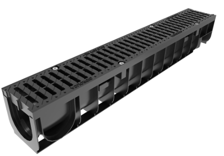 Гидролика канал пластиковый с полиамидной решёткой 1000x145x150мм