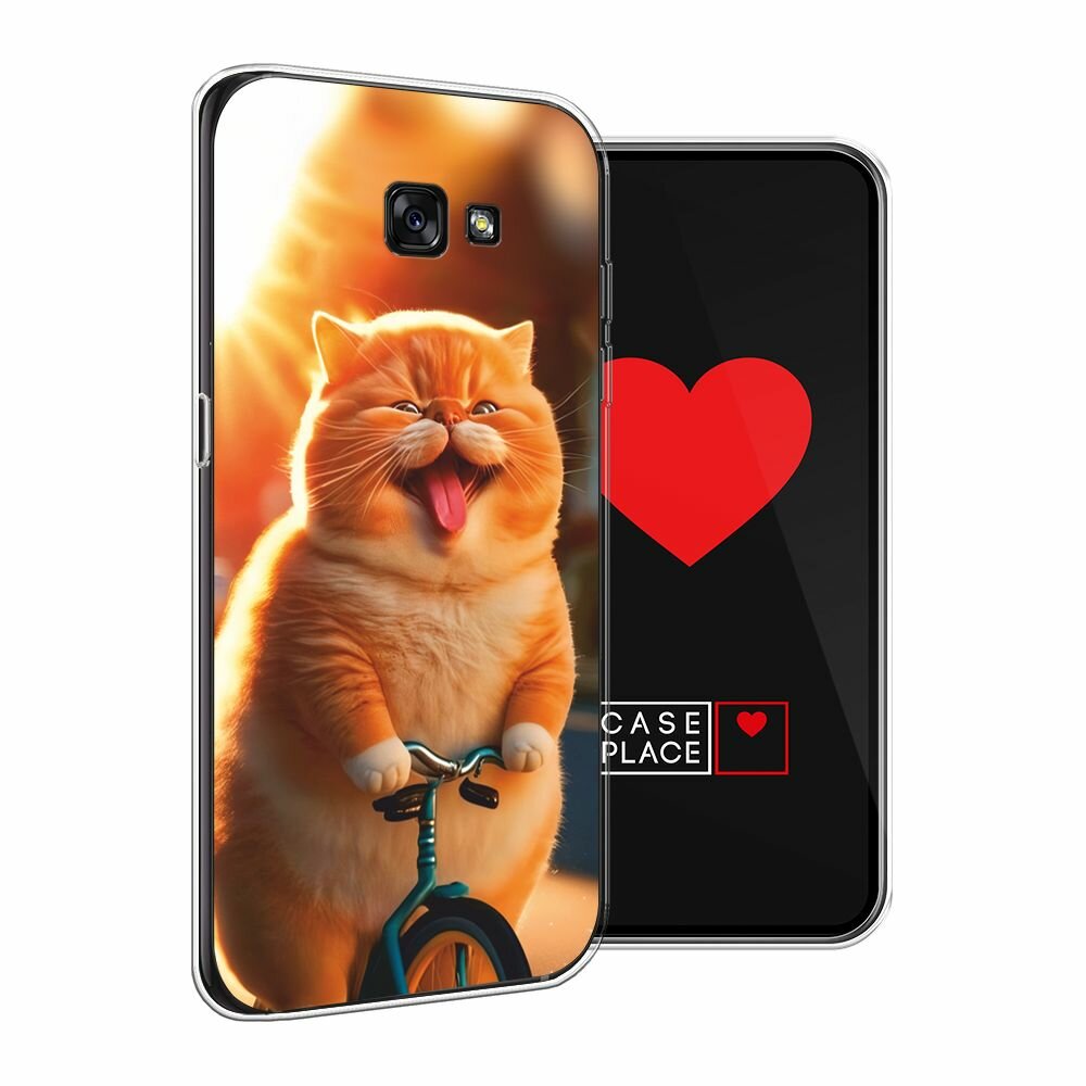 Чехол на Samsung Galaxy A7 2017 / Самсунг Галакси А7 2017 с принтом "Кот на велике" — фото 1