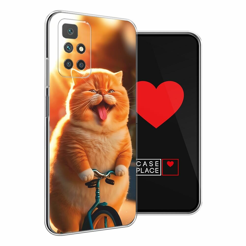 Чехол на Xiaomi Redmi 10 / Сяоми Редми 10 с принтом "Кот на велике" — фото 1
