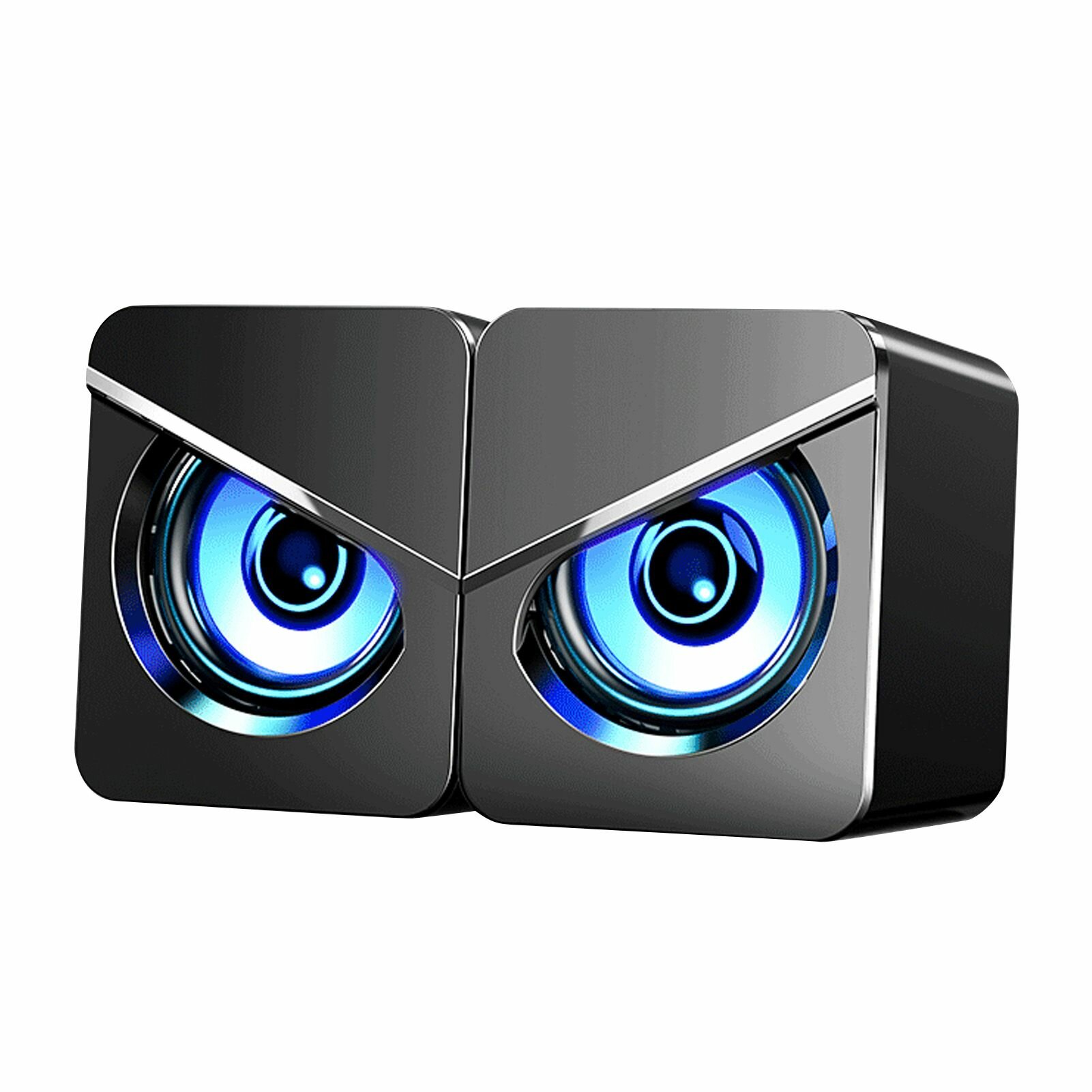 Настольные компьютерные колонки, 1 пара, USB, проводные, многофункциональные, с мощными басами, 4D стереозвуком, стильный дизайн, для дома и офиса.