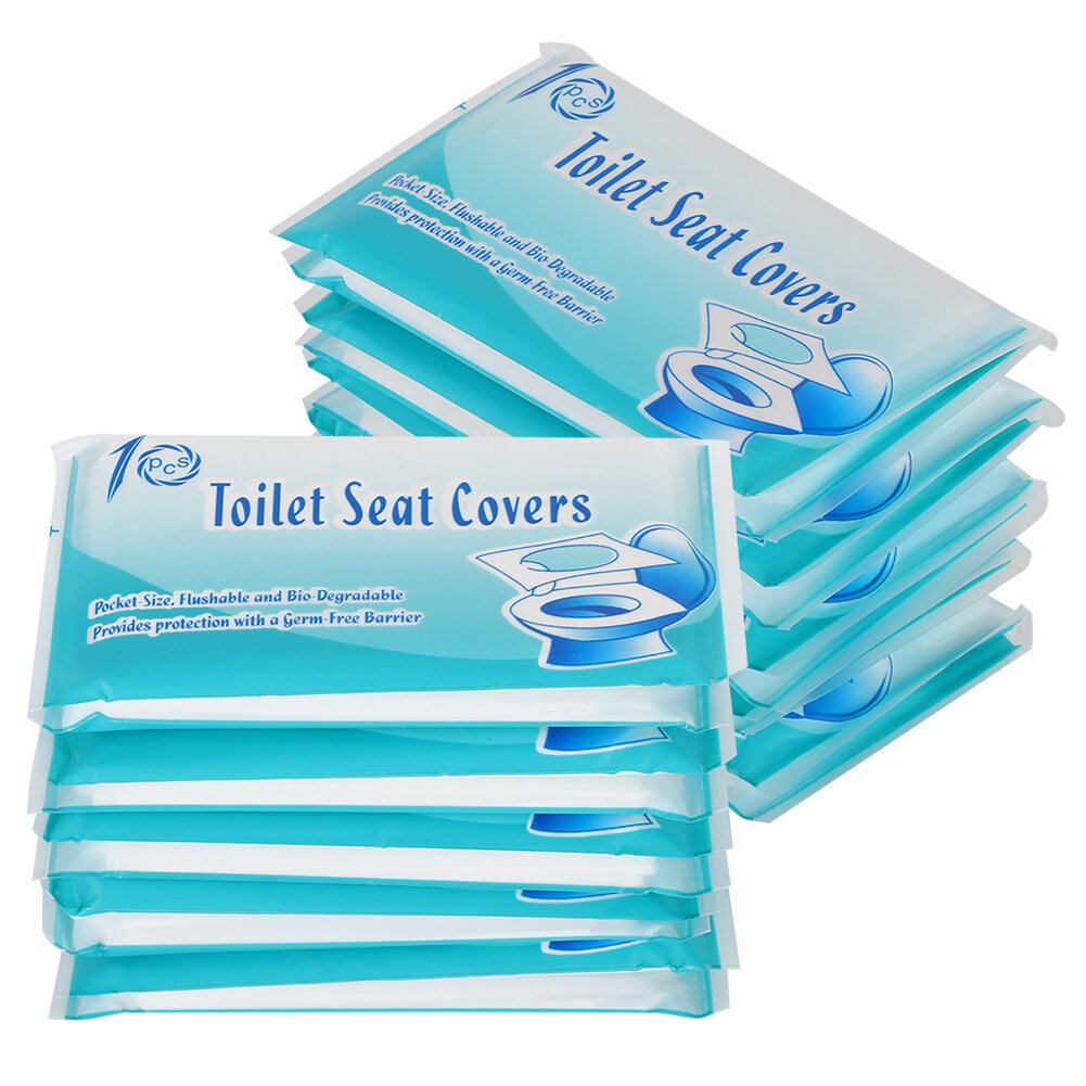 5 Bags Water-Soluble Toilet Seat Cover Pad Disposable Travel Paper Mat