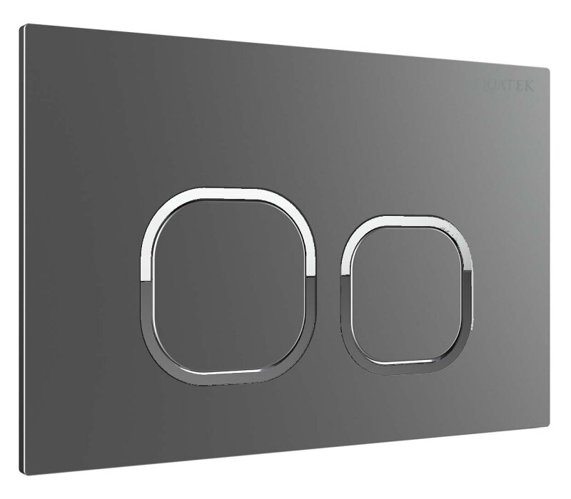 Панель смыва Aquatek клавиши квадрат, 162x244, ободок хром, оружейная сталь KDI-0000060