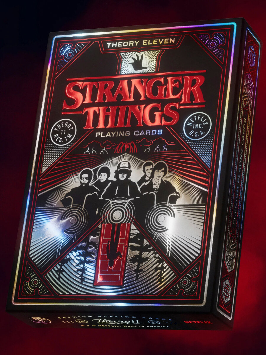 Карты Theory11 "Stranger Things", для фокусов, покер, 54 штуки, чёрные
