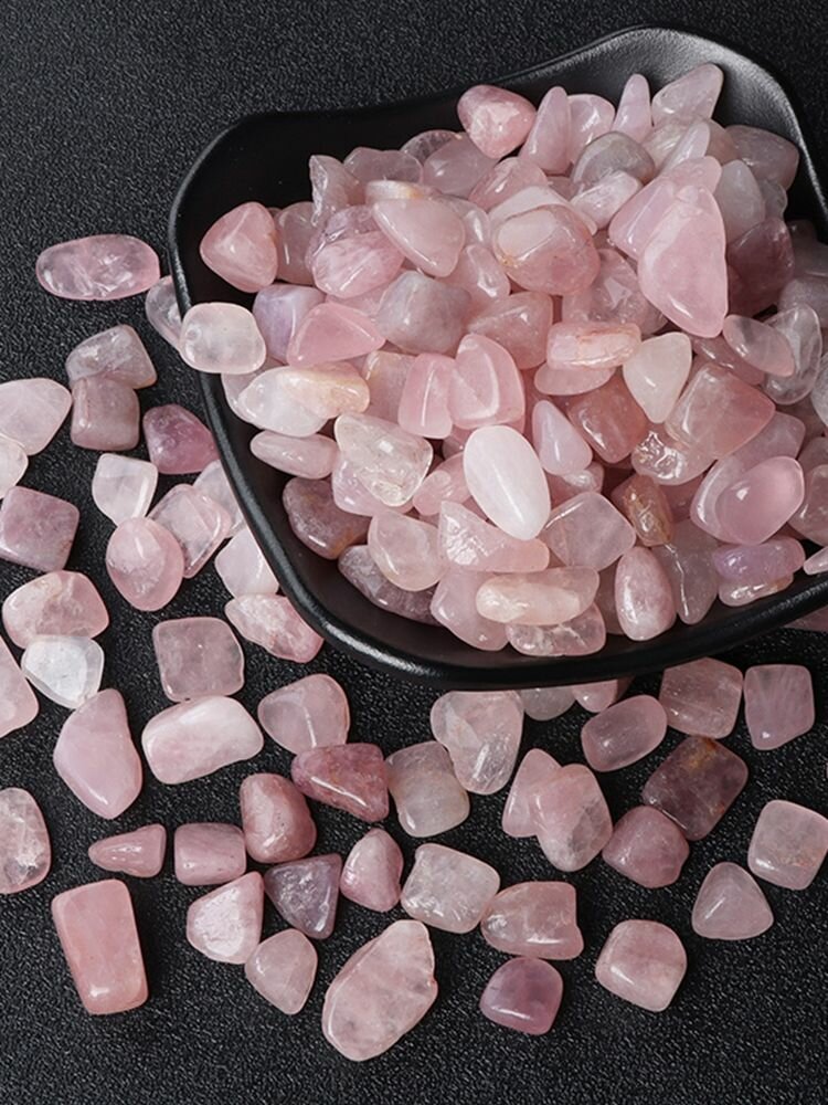 Кварц розовый Грунт для аквариума и растений , кактуса и суккулентов , Каспийская галька 7-9 мм, 100 гр.