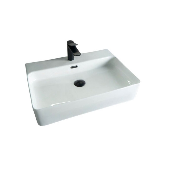 Накладная раковина GID Geometrico N9256 глянцевая белая