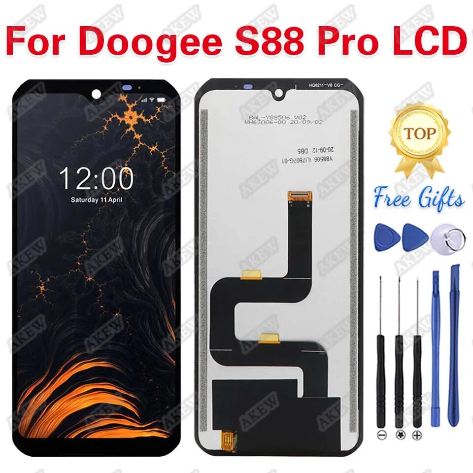 ЖК-дисплей для DOOGEE S88 Pro, 100% тест Doogee S88 Plus, сенсорный экран S88Pro, дигитайзер в сборе, замена S88Plus