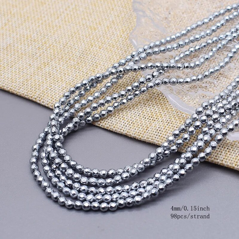 Бусины из гематита серебристого цвета YanQi 9