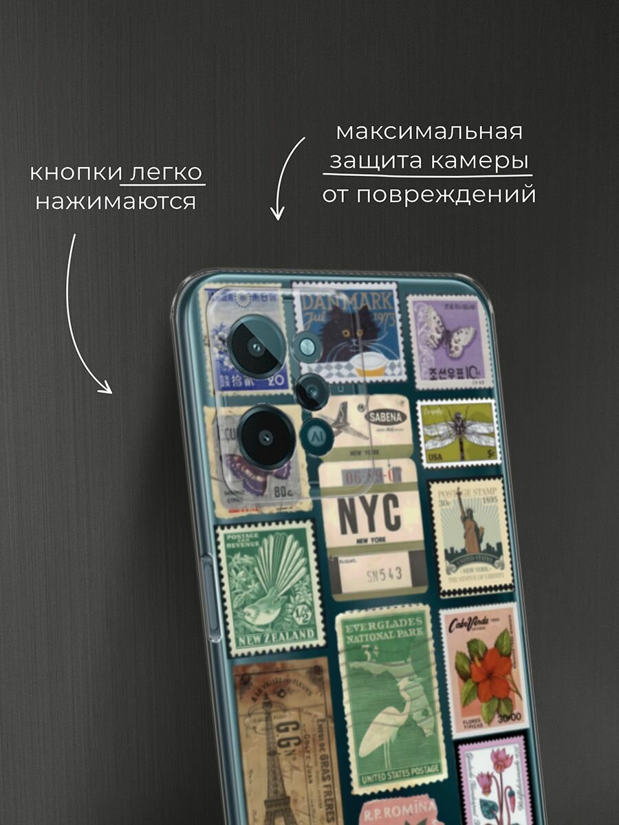 Силиконовый чехол на Realme C31 / Реалми C31 с принтом Марки — фото 1