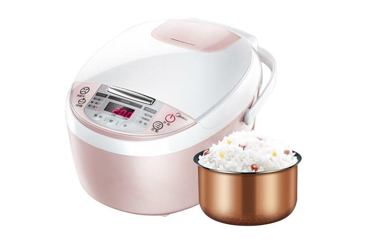 Рисоварка Midea MB WFS3018Q композитная конструкция, 3 л, умное управление температурой, розовая