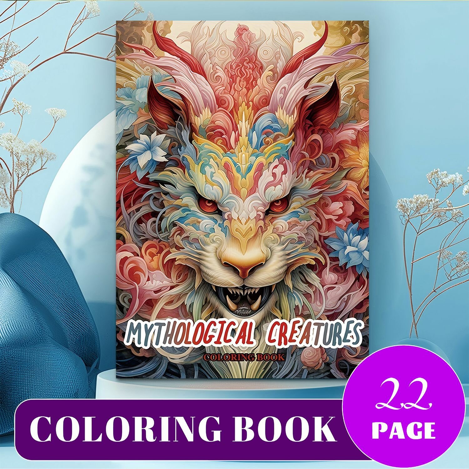 Премиальная антистресс-раскраска для взрослых и детей арт-терапия качественная бумага 1 шт