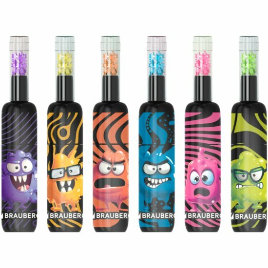 Набор текстовыделителей Brauberg , 6 неоновых цветов, кросс-серия монстрики, линия 1-5 мм, 152621 (152621СН)