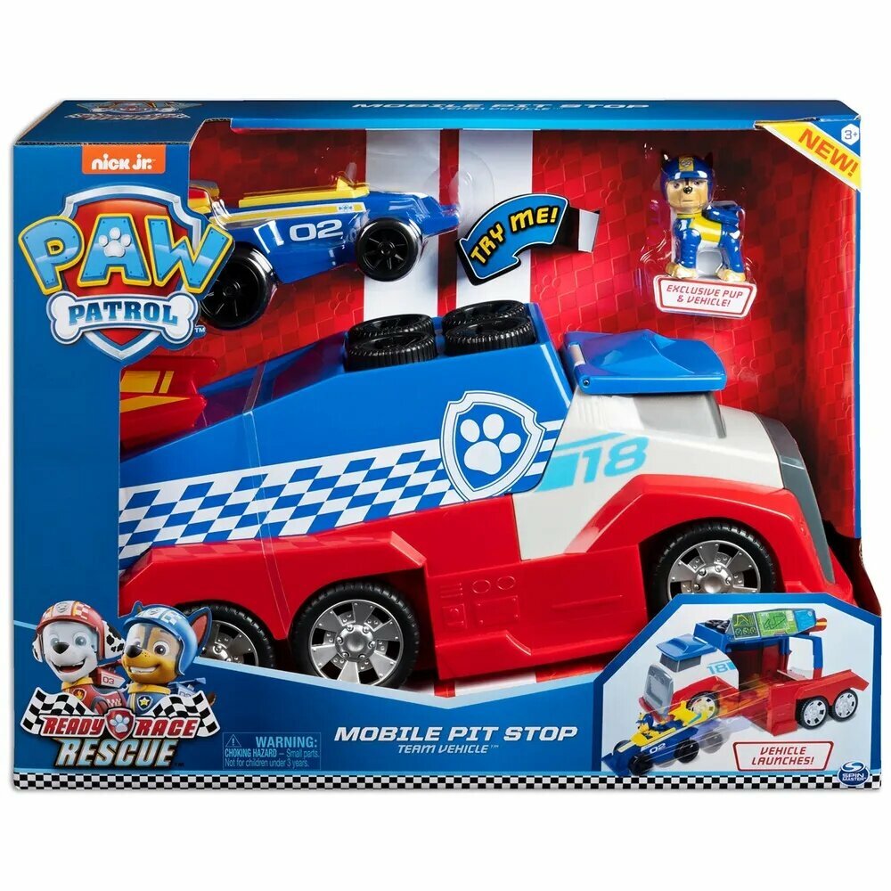 Spin Master Nickelodeon Paw Patrol Ready, Race, Rescue Mobile Pit Stop Team Vehicle / Передвижной командный автомобиль для пит-стопа со звуковым сопровождением для детей в возрасте от 3 лет и старше