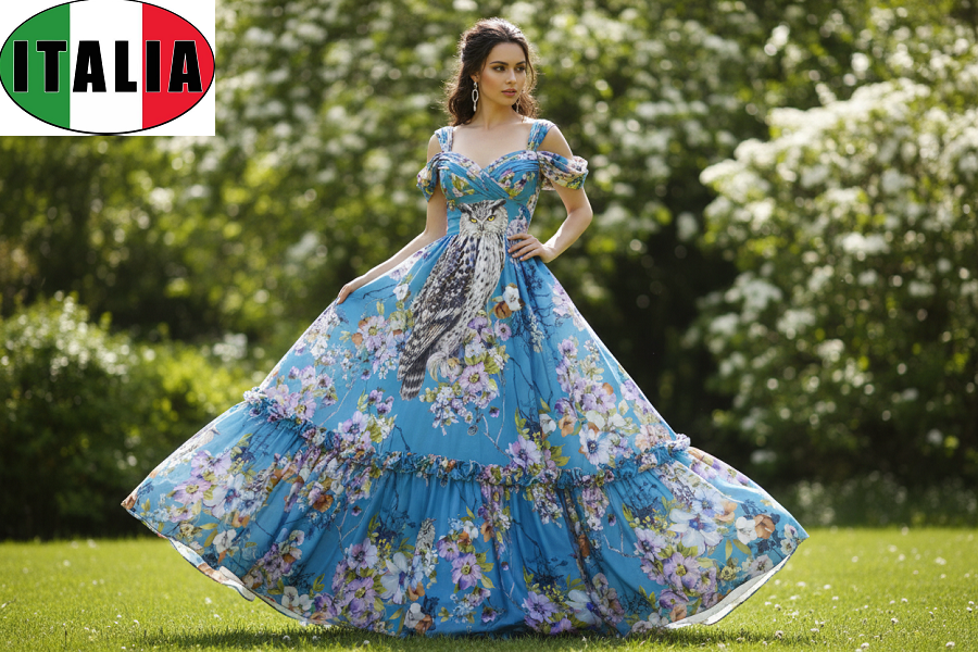 Шелк стрейч Италия совы-ключи "Dolce&Gabbana" цена за отрез 1,80 м (в-159)