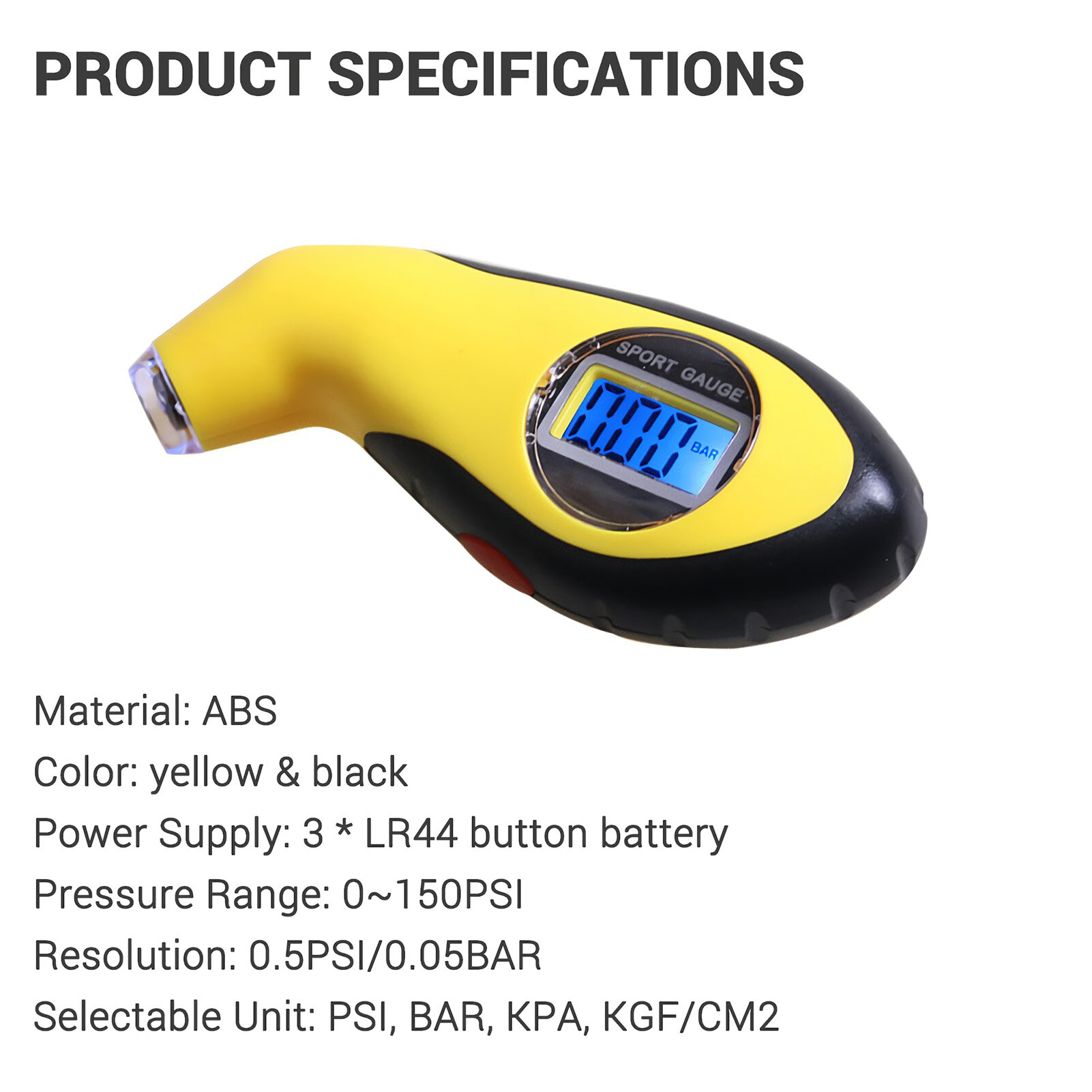 Светодиодный цифровой манометр для шин 0 150 PSI 4 единицы переключаемый высокоточный автомобильный манометр ручной электрический монитор давления в шинах для автомобиля грузовика мотоцикла велосипеда