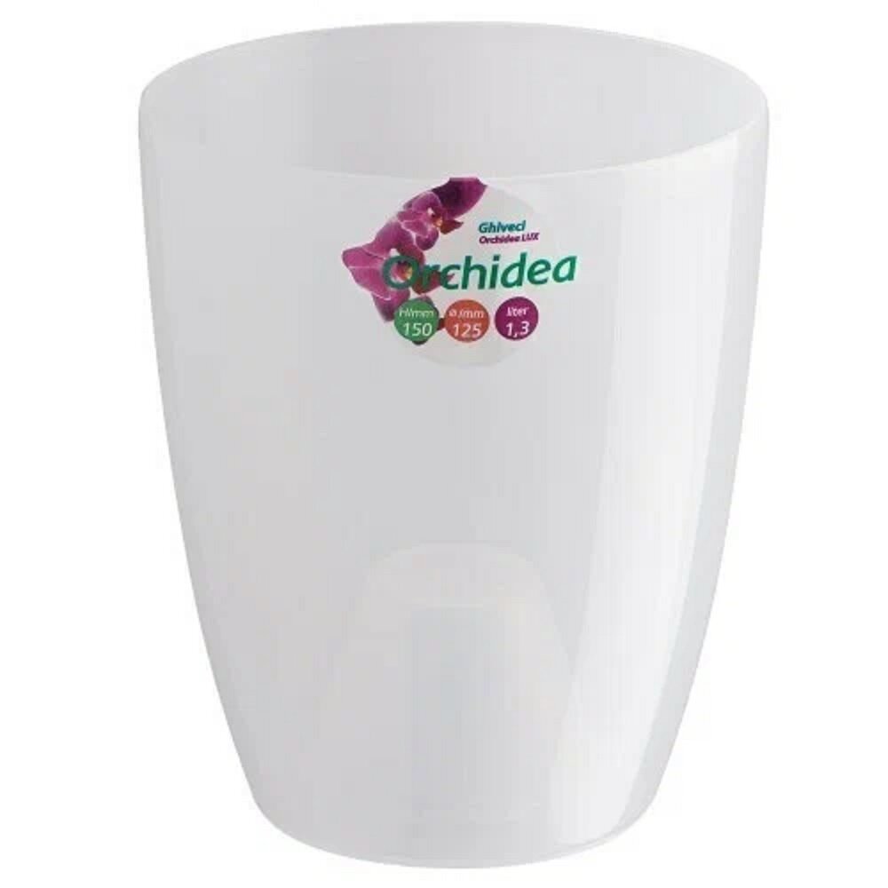 Горшок "Орхидея", пластик, прозрачный, с поддоном, для орхидей, 2 л