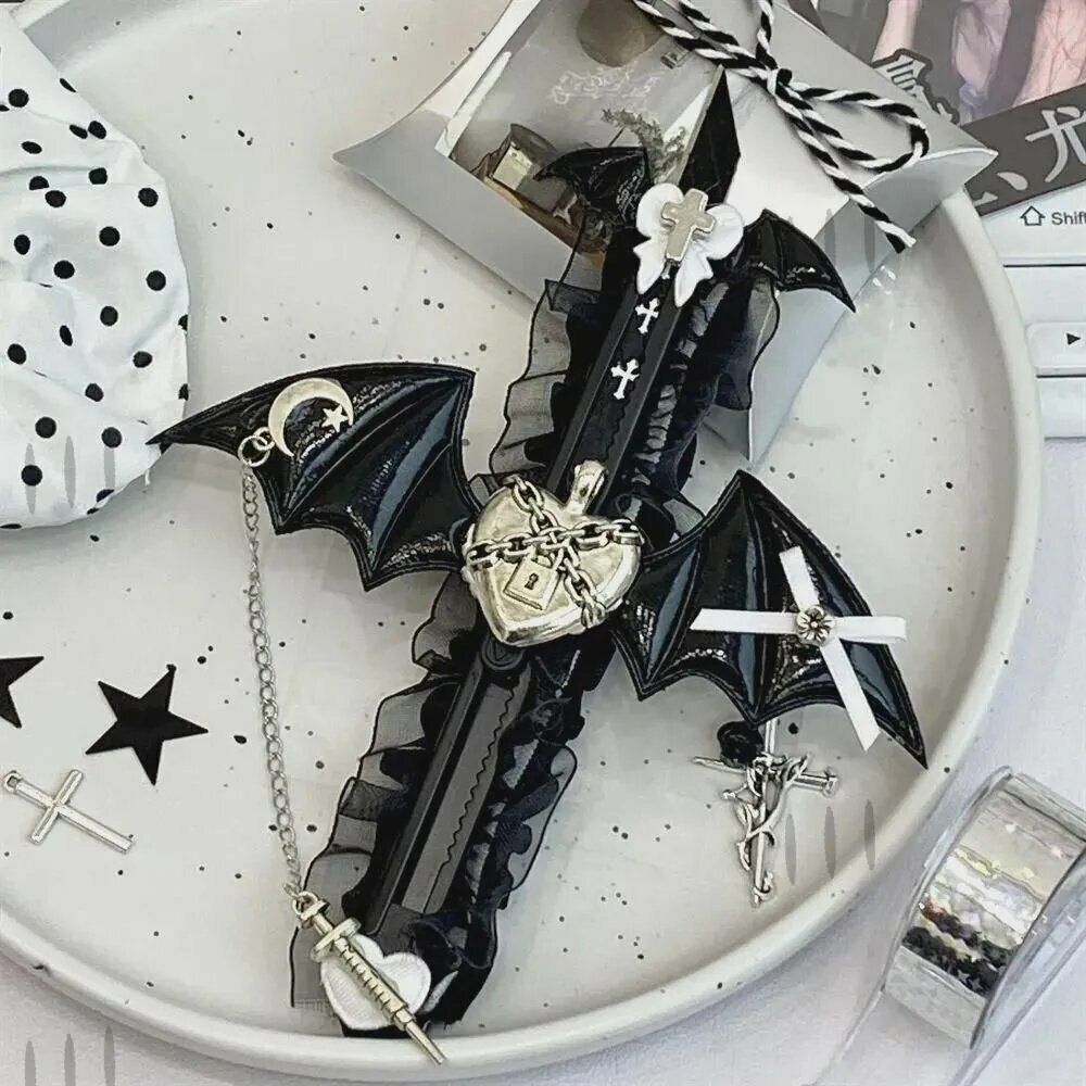 Универсальный канцелярский нож в стиле креста с крыльями Темного Дьявола