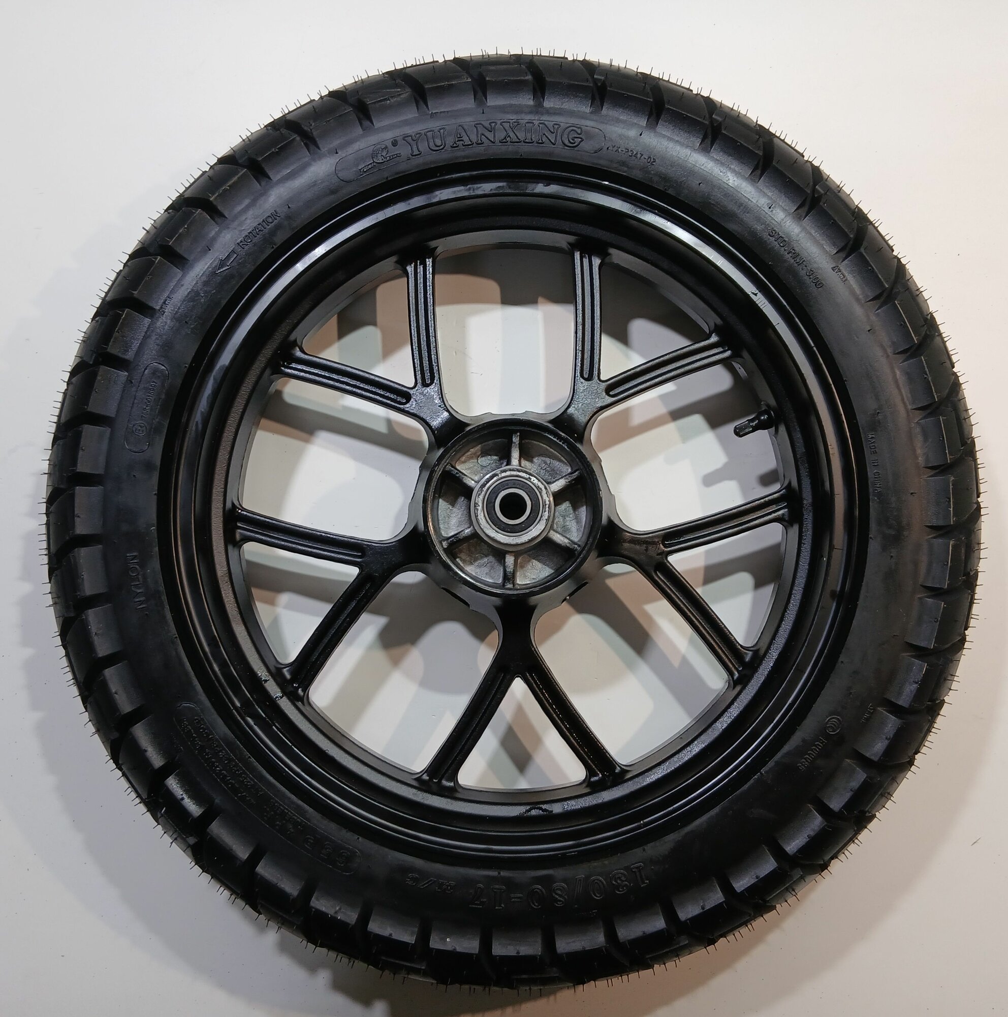 Колесо заднее в сборе 130/80-17 под ось Ф17мм REGULMOTO ADV 300 OFF ROAD