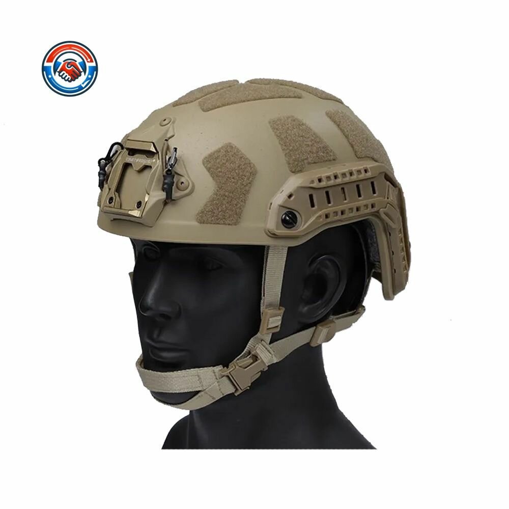 Тактический шлем для страйкбола и пейнтбола, ударопрочный ABS-корпус, система FAST, слот под гарнитуру и крепление NVG, размеры S/M и L/XL