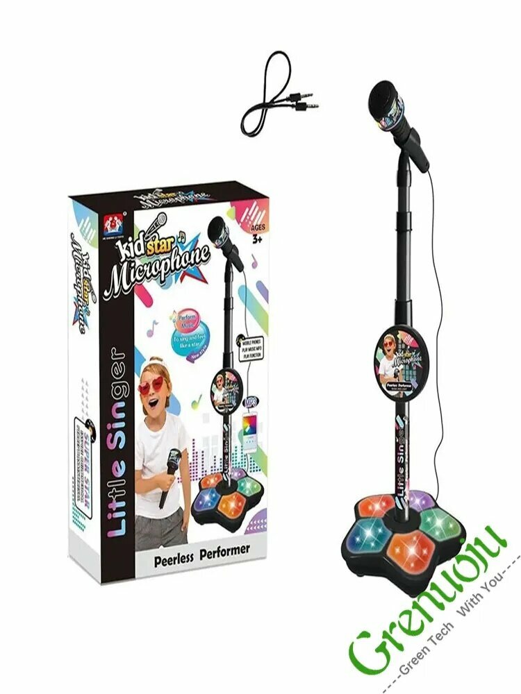 Детский микрофон с подставкой, караоке, песня, музыкальный инструмент, игрушки для тренировки мозга, подарок на день рождения для девочек и мальчиков