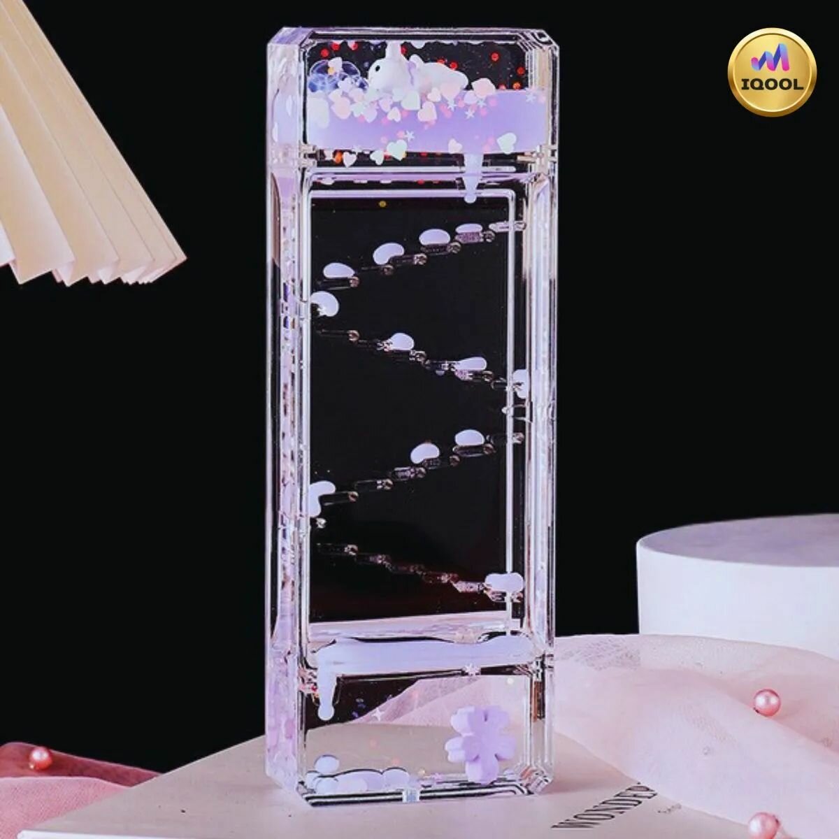 Антистресс жидкие часы/ Гелевые песочные часы фиолетовые