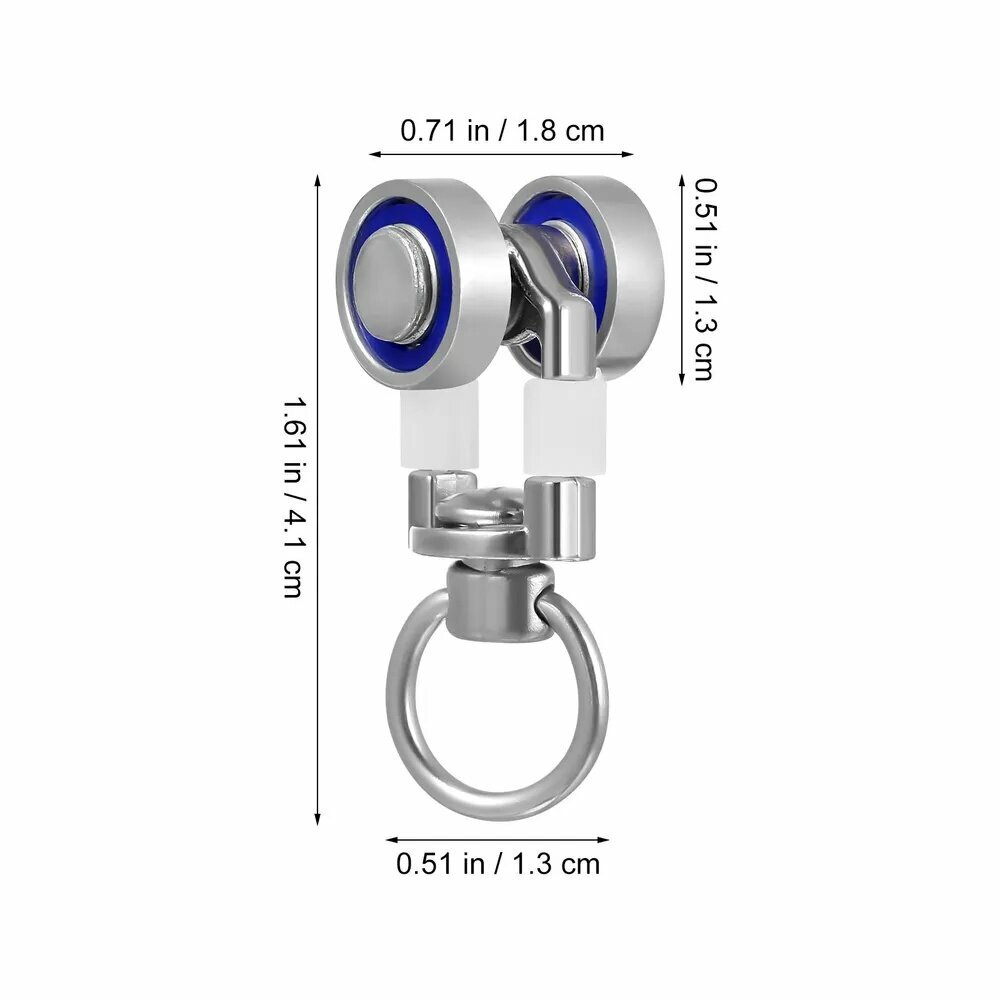Опорные детали для занавесок, металлические ролики с гладким скольжением, размер 4.10 1.80 1.30 см, 10 шт