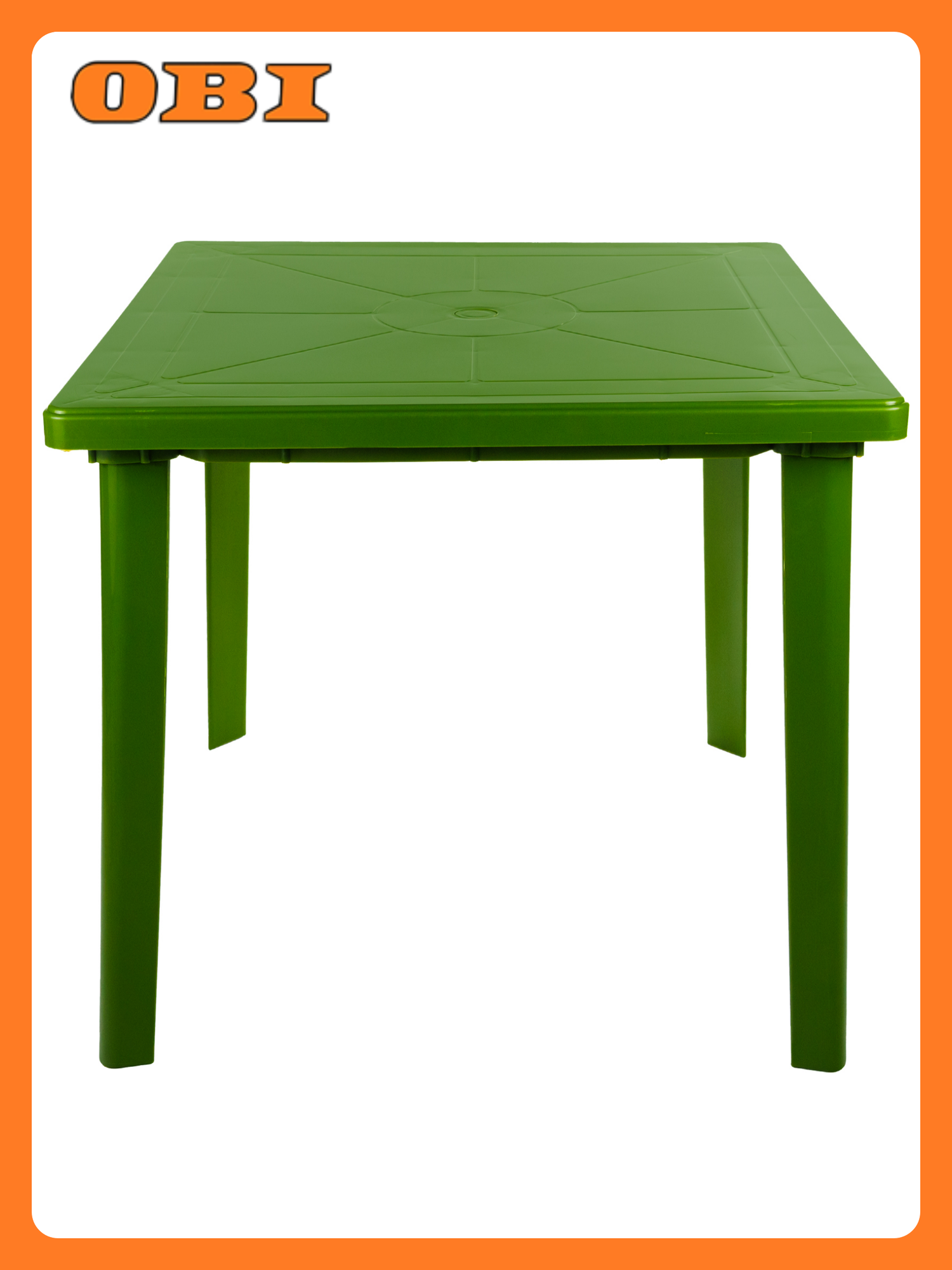 Стол садовый СПГ, складной, пластик, зеленый, 80 см x 80 см x71 см