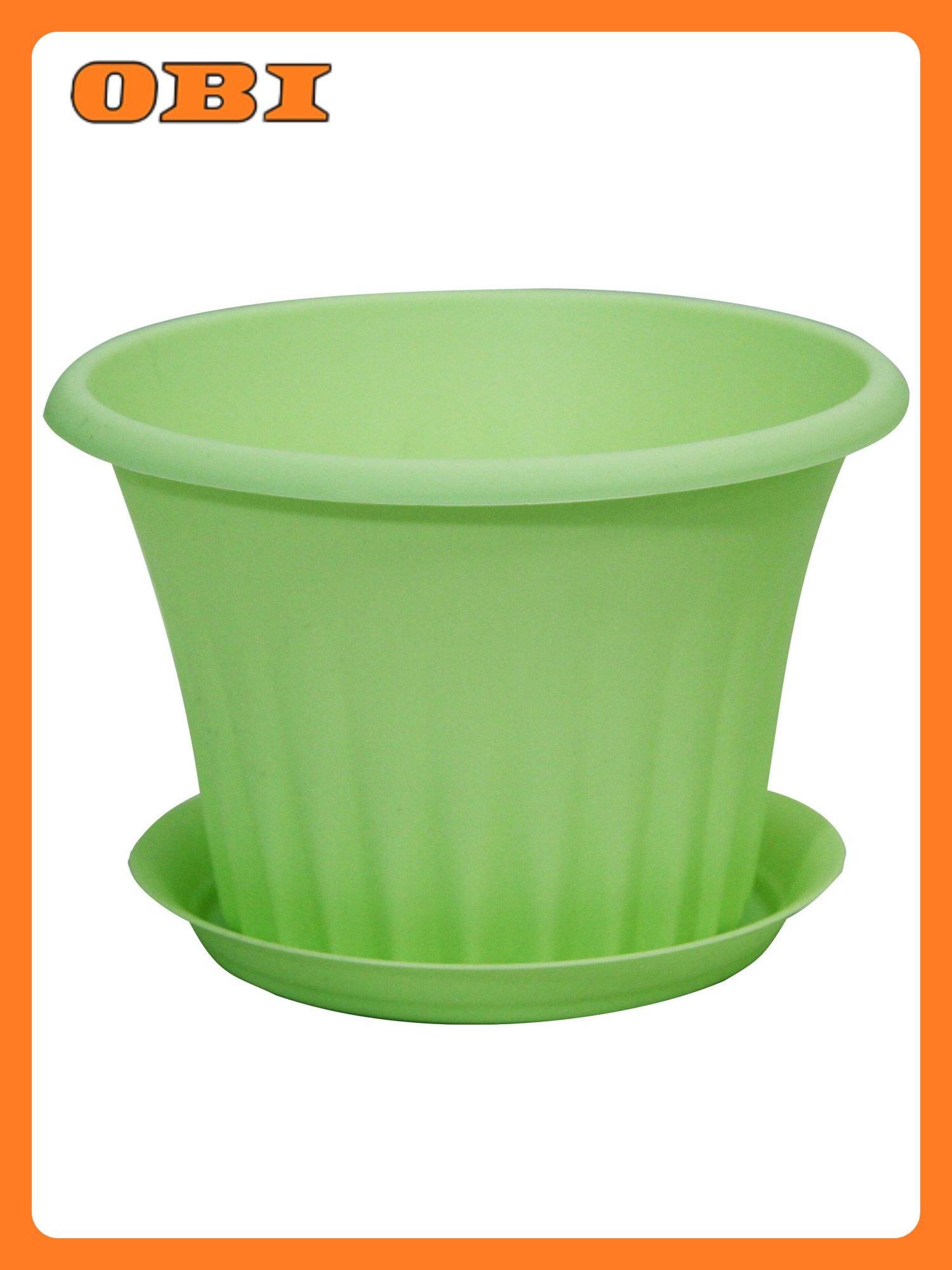 Кашпо IDEA Кэрол d12 см 0,45 л полипропиленовое мятное с подставкой