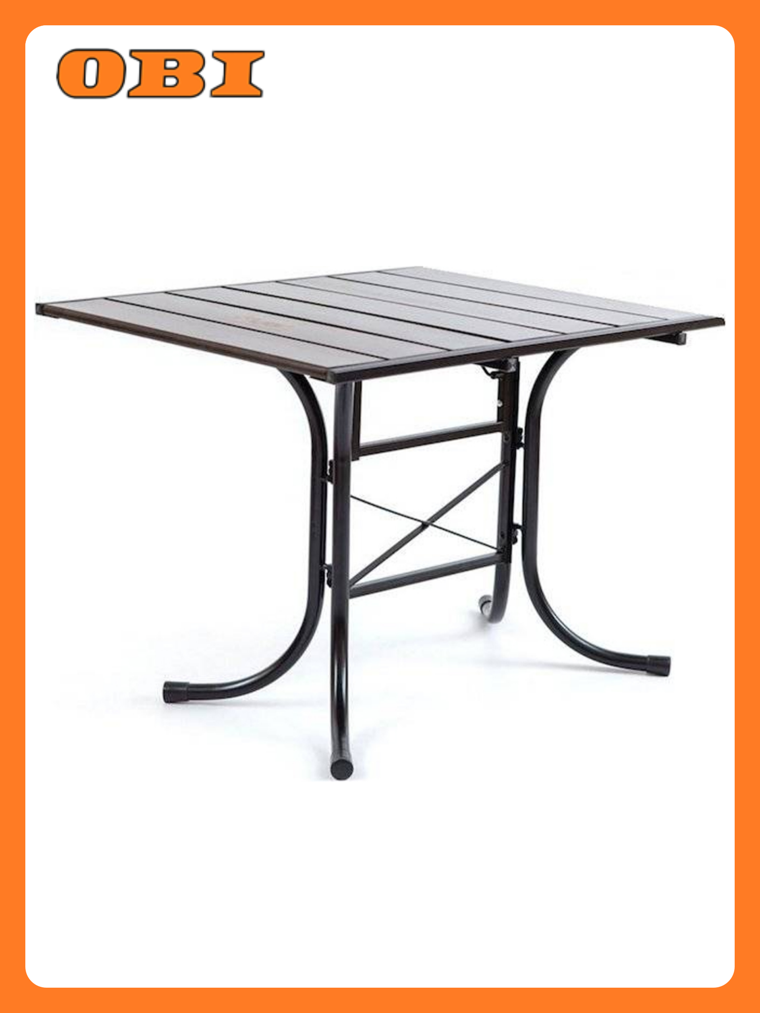 Стол садовый Хоббика "Петергоф", металлический каркас, деревянная столешница, прямоугольный