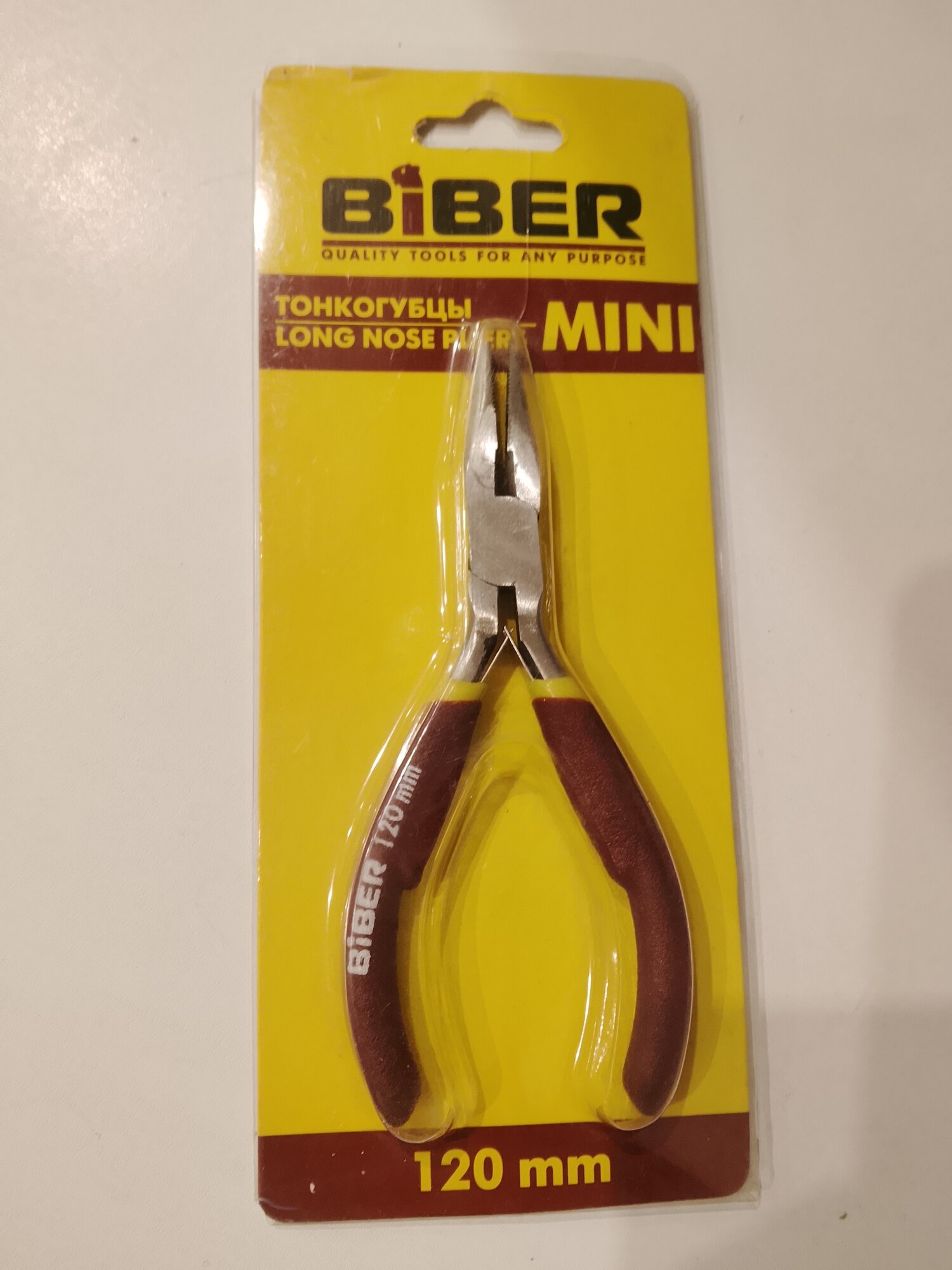 Тонкогубцы - мини , 120 мм, BIBER.