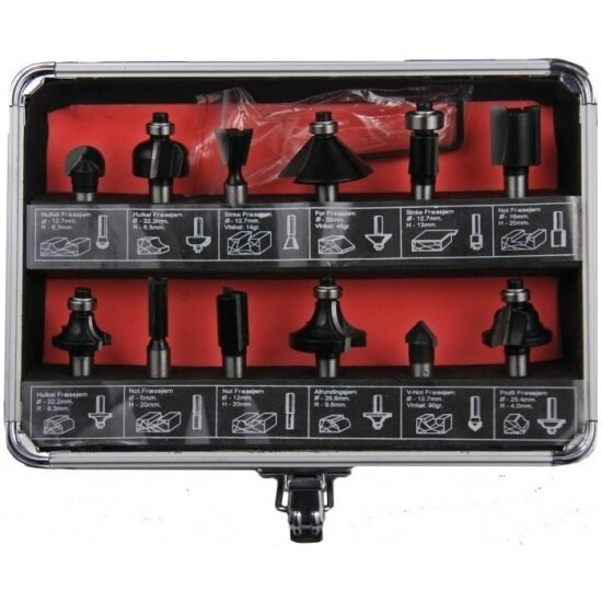 Набор фрез в металлическом кейсе 12 шт Sturm! 9016-RB-S8-12-3