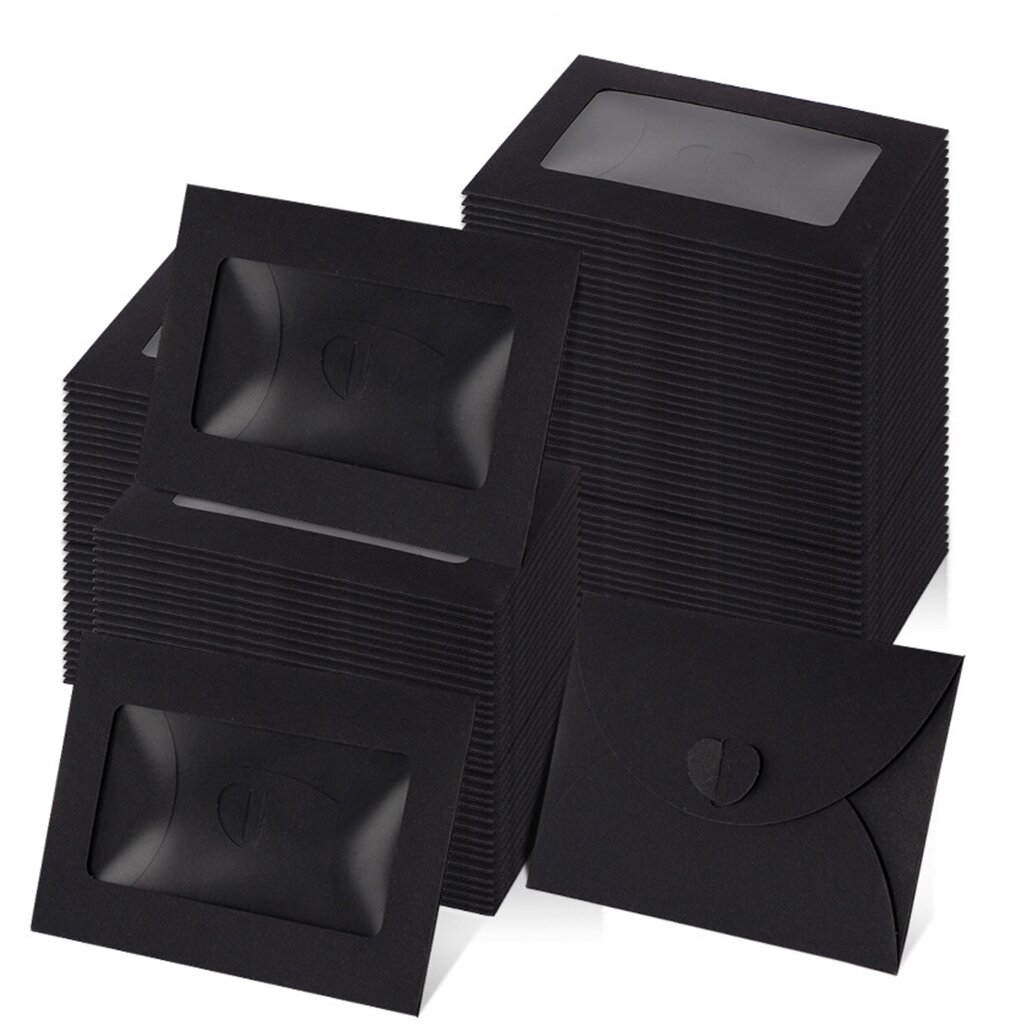 Деловой картонный конверт из цветной крафт-бумаги с застежками-50шт.