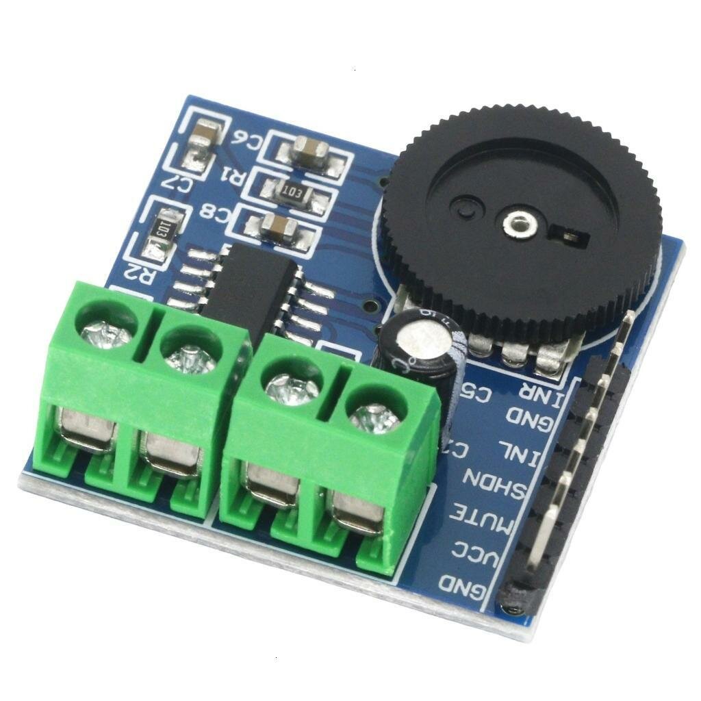 Аудиоусилитель 5 В с регулировкой громкости, двухканальный модуль усилителя мощности-1 упаковка