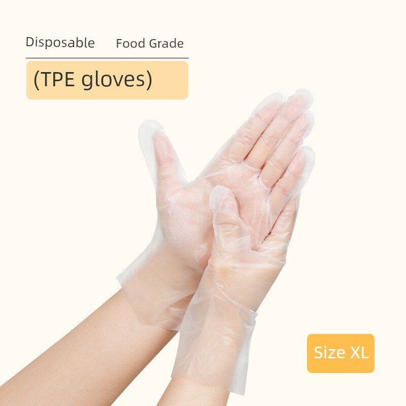 Перчатки Titanfine/Tai Neng Tian Zan из ТПЭ, пищевые, одноразовые, утолщенные, водонепроницаемые, маслостойкие, для