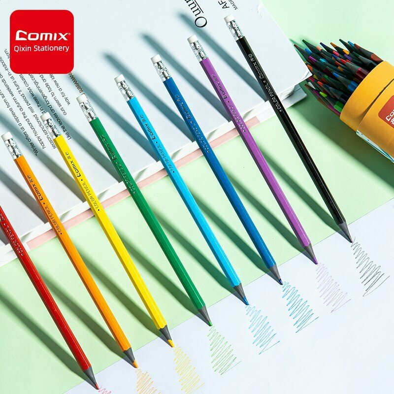 Цветные карандаши Comix, водорастворимые цветные карандаши, ручки для рисования, цветные ручки для рисования, ручная