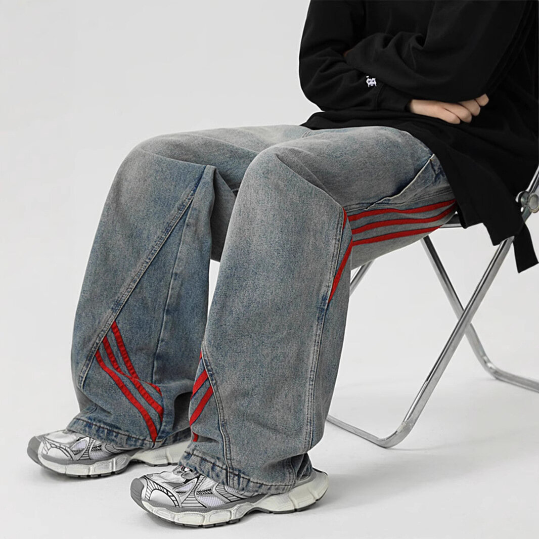 Тренд RONG CH Джинсы Мужские Камуфляжные Карго Узкие Хип-Хоп Атмосферные Деним, Размер_M