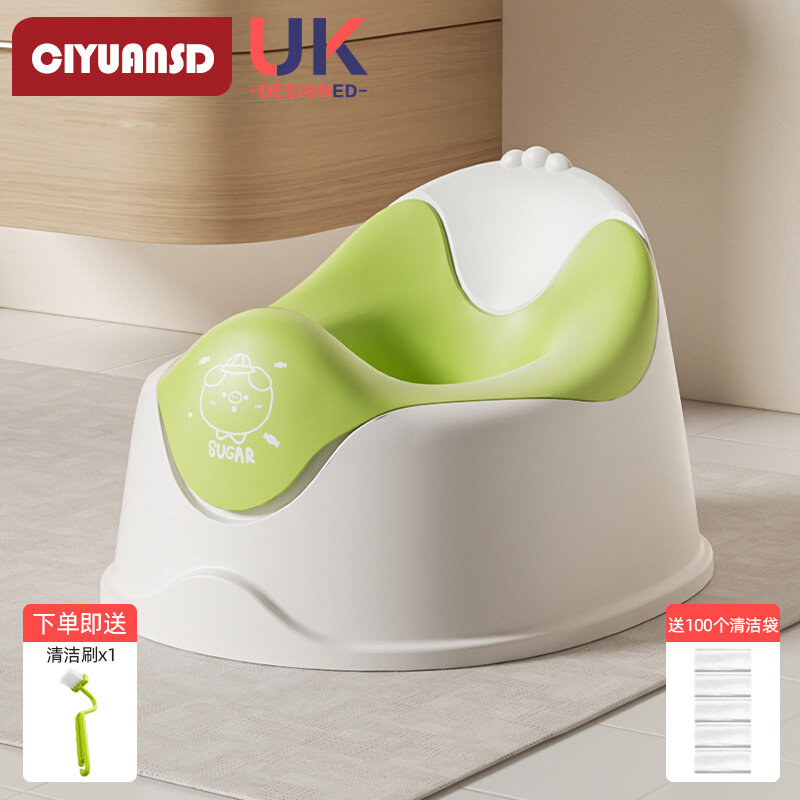 Детская унитаз Детская унитаз Малый унитаз Мальчик Девочка Детская Тренировка Туалет Домашний писсуар Зеленый [100