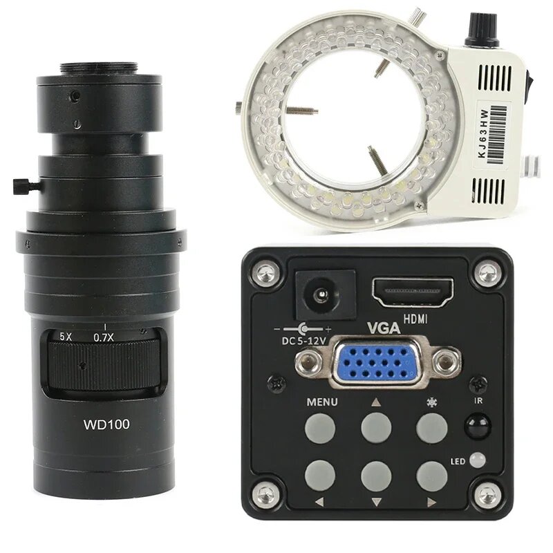 14MP 1080P HDMI VGA цифровая камера видеомикроскопа 100X 130X 180X 200X 300X 500X объектив с креплением C для ремонта пайки печатных плат телефона