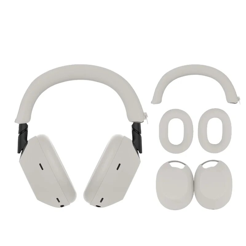 Силиконовый чехол для наушников Sony WH-1000XM6, off White