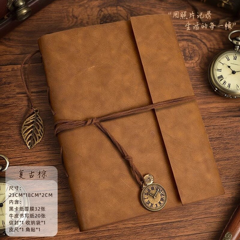 Фотоальбом Ретро Пара Памятный альбом Фоторамка Самоклеящийся Ручная работа DIY Журнал Фотокнига Открытка Записная книга